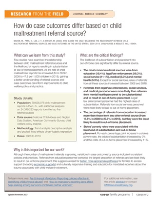 Outcomes By Referral Source – Casey Family Programs